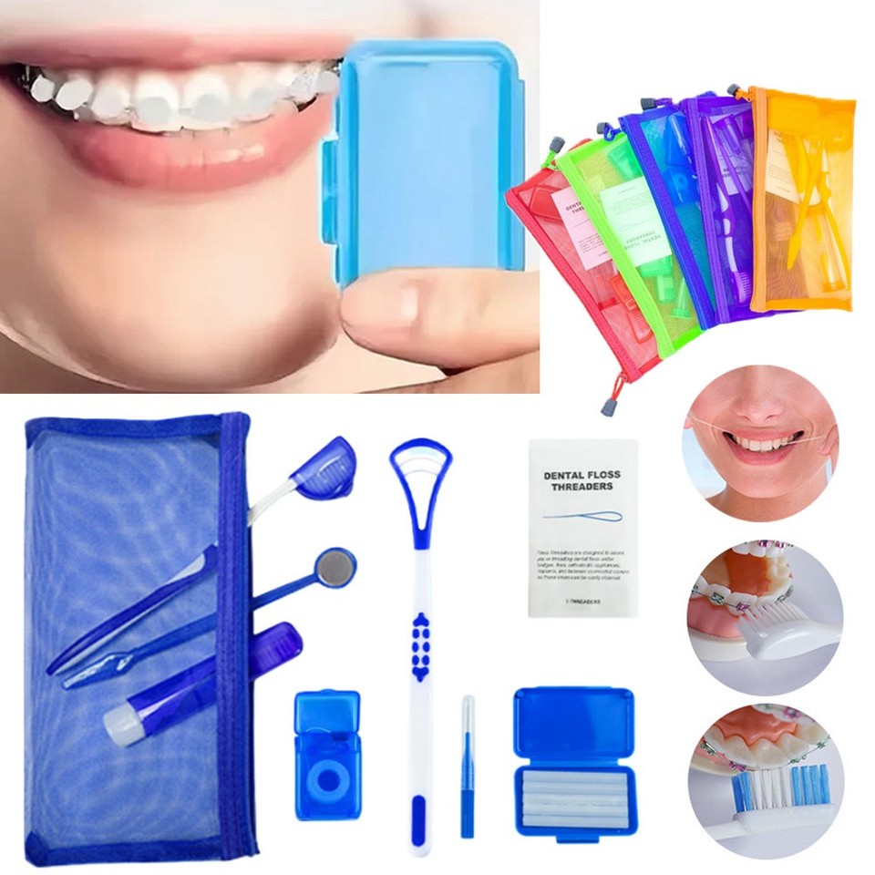Teeth Cleaning Dental Care Brush Kit With Interdental Brush Braces ...