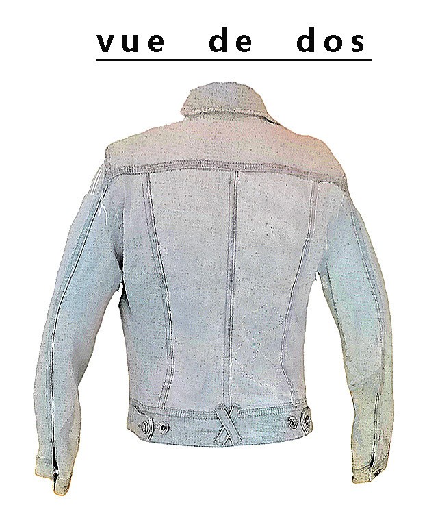 Veste en jeans Stradivarius effet déchiré et délavé, 4 poches. Taille ...