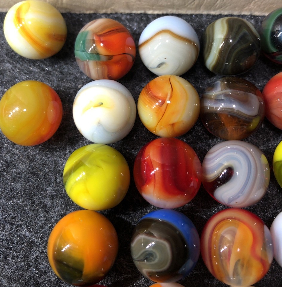 Lot of 50+ JABO, Inc. Classic Vintage Marbles c. 2000-2008 5/8"+/- /NM+ ...