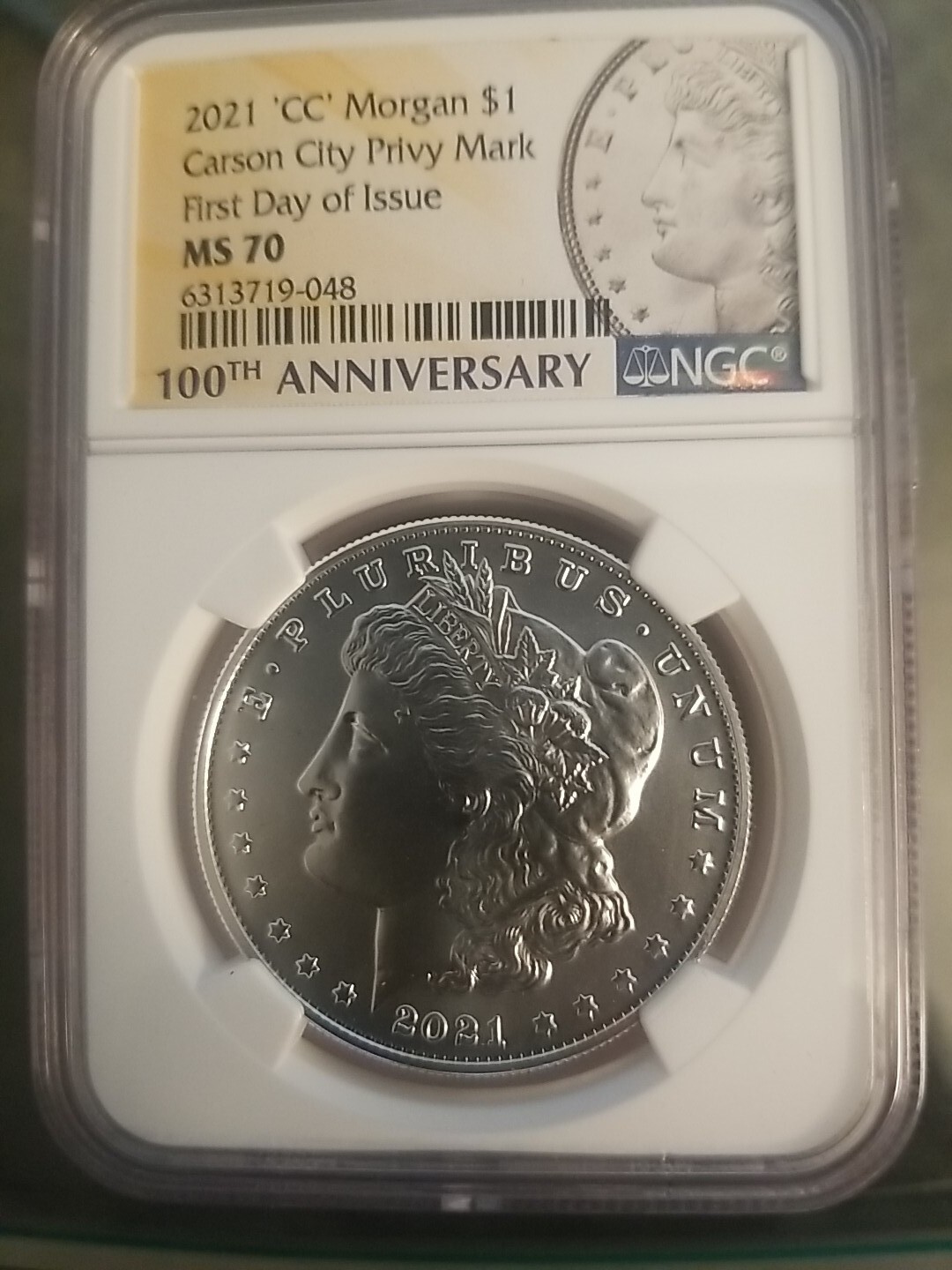Uncirculated Gem MS70 2021-CC Mint Mark First Day Of Issue 100th ...