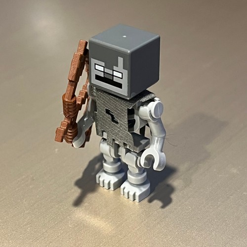 LEGO Minecraft Minifigure Stray min061 Skeleton Ghost Dark Bluish Gray ...