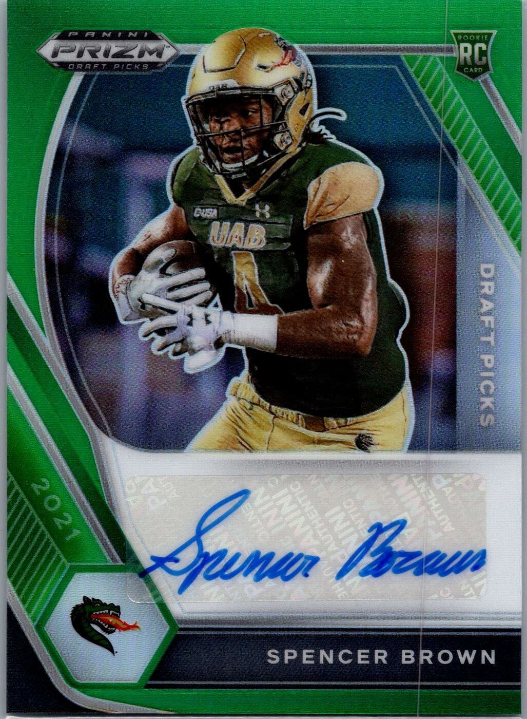 2021 Panini Prizm Draft Picks - Draft Picks Autographs Green Prizm #DPA ...