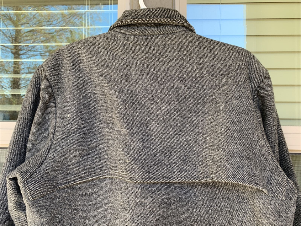 Filson Wool Cape Coat LARGE Grey Heather Cruiser Mackinaw Jacket ...