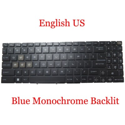Blue Backlit Keyboard For MSI Cyborg 15 A12UDX A12VE A12VF A13UDX A13VE ...