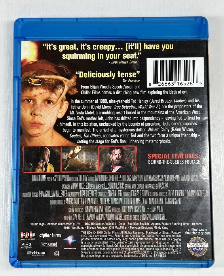 THE BOY (2016) SHOUT FACTORY, Craig William MacNeil, Rainn Wilson ...