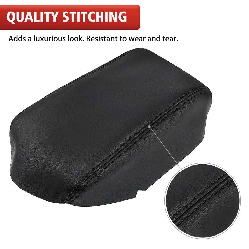 Fits 2011-2019 Ford Explorer Leather Center Console Lid Armrest Cover ...