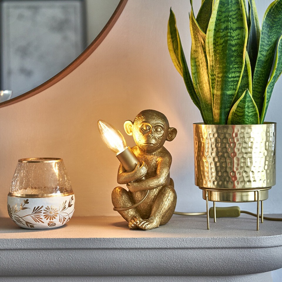 Monkey Animal Table Lamp Light Modern 21CM Desk Bedroom Living Room ...