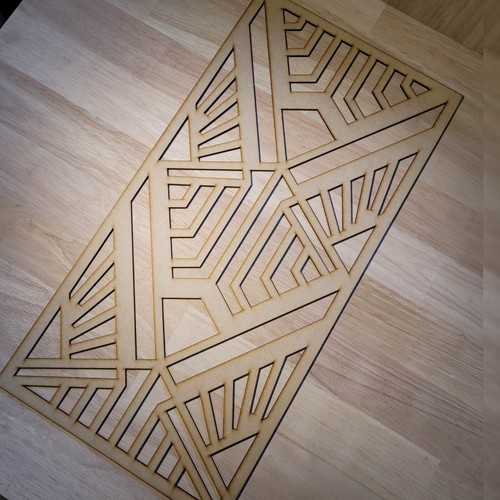 Art Deco Fan Decorative Screen Radiator Cabinet Cut Panel 2FT x 4FT 3mm ...