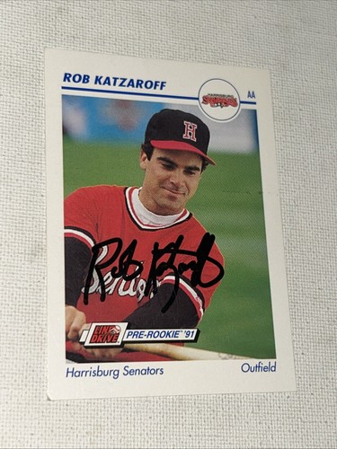 ⚾️ ROB KATZAROFF SIGNED AUTO 1991 Harrisburg Senators AUTOGRAPH YANKEES ...