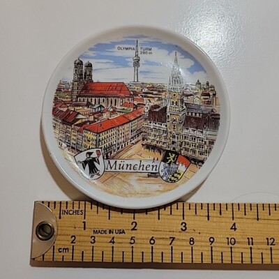 Munchen Mini Plate 4 Inch Germany Cityscape Coat Of Arms München | eBay
