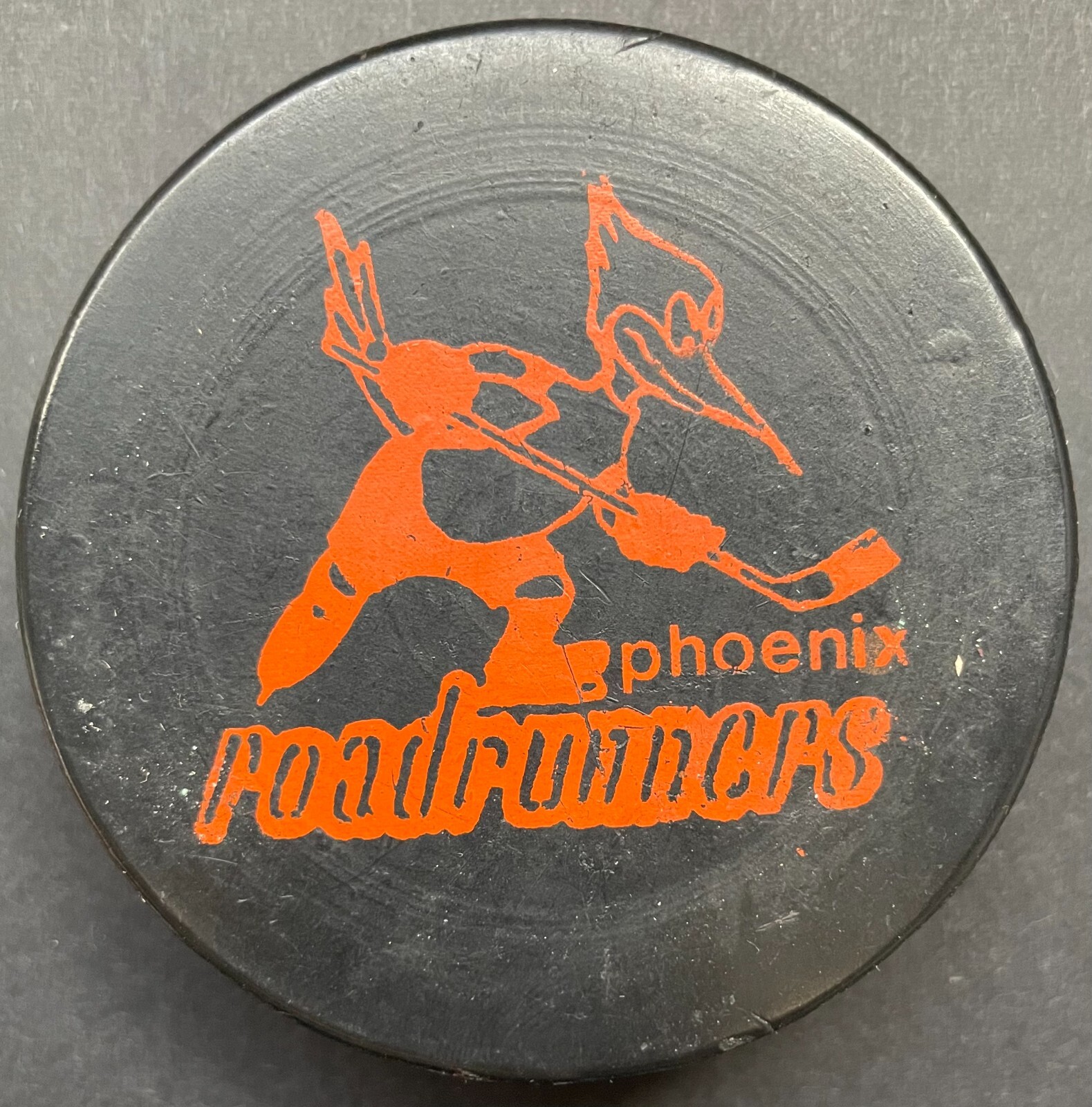 Phoenix Roadrunners WHA Hockey Game Puck Used Vintage Made In Canada ...