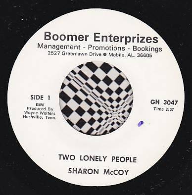 SHARON McCOY 45 RPM - Two Lonely People / Darling Are You Ever Coming ...