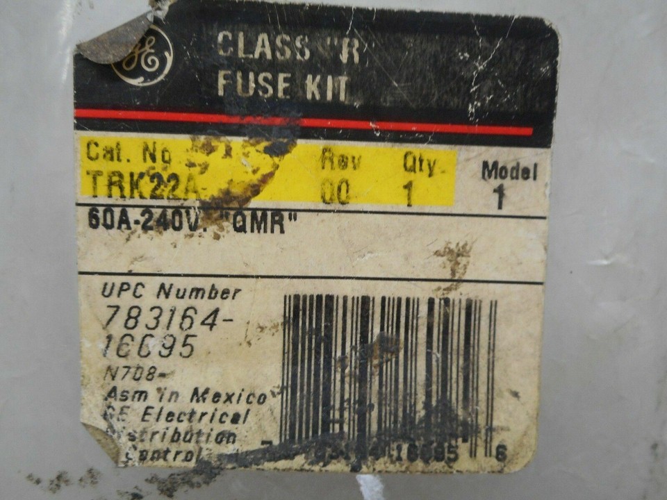 General Electric TRK22A Class R Fuse Kit 60A 240V New (3 Clips) | eBay
