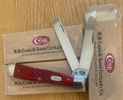 CASE RED TRAPPER KNIFE NEVER USED IN BOX #DR6254 SS N19 | eBay