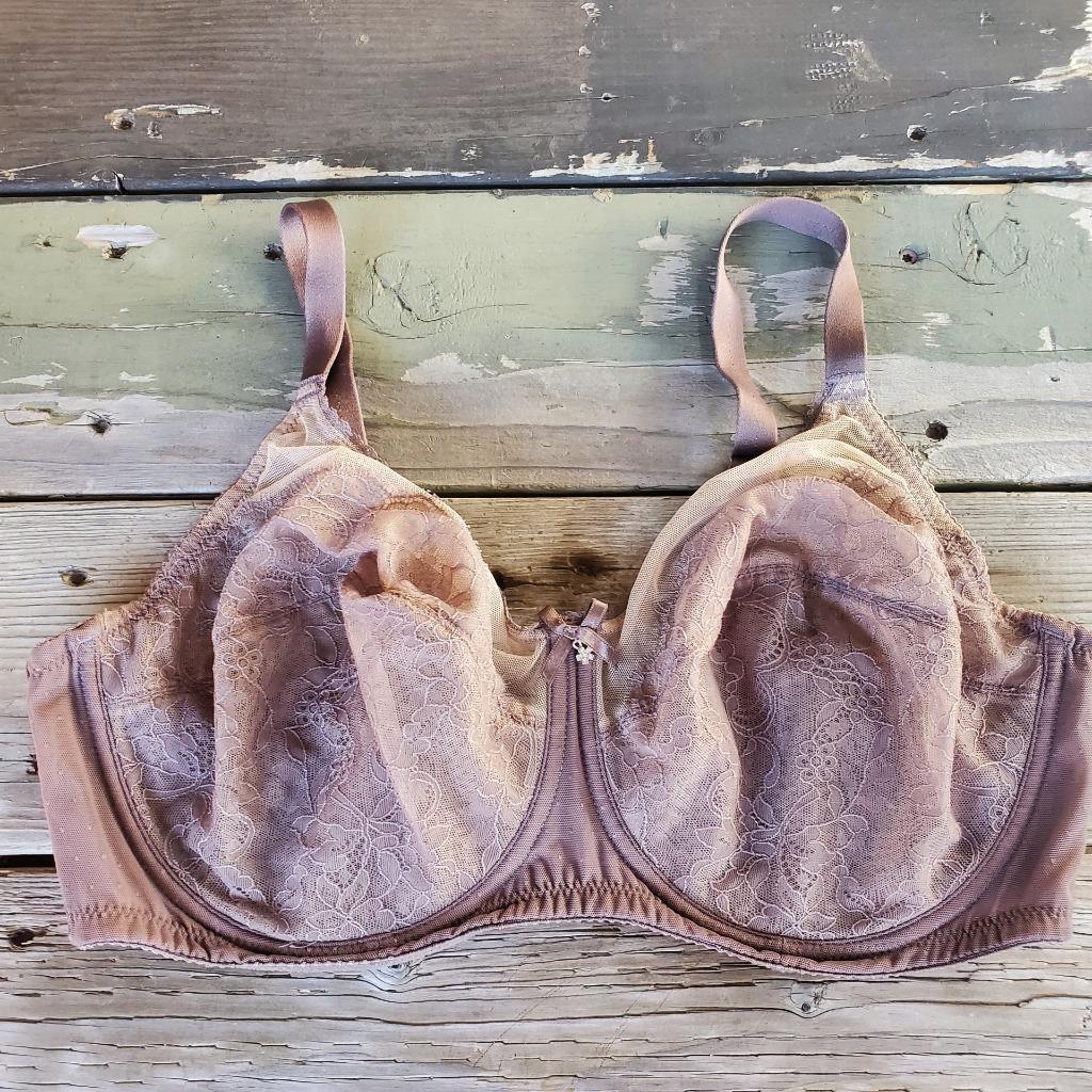 855186 Wacoal 40DD Retro Chic Mocha Lace Underwire Bra - Gem