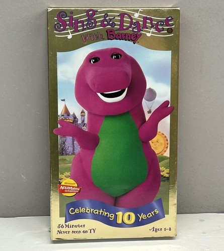 Barney & Friends Sing & Dance With Barney VHS Video Tape 10 Years Gold ...