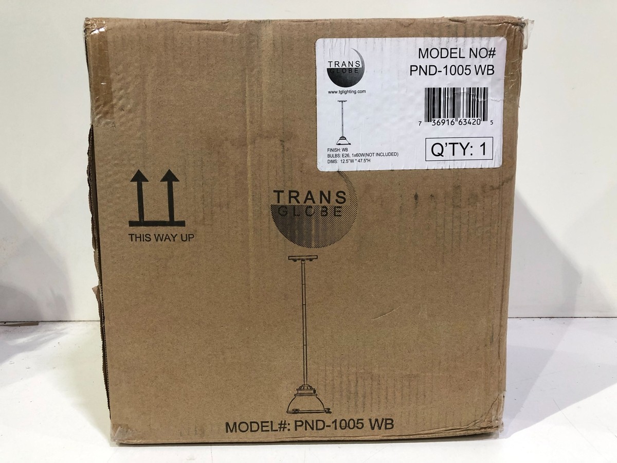 Trans Globe Pendant Light TRANS GLOBE Lighting MDN 1633 BK Sunburst