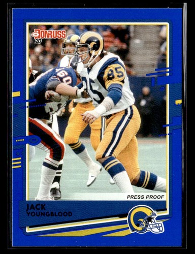 2020 Donruss #149 Jack Youngblood Press Proof Blue Card Los Angeles ...