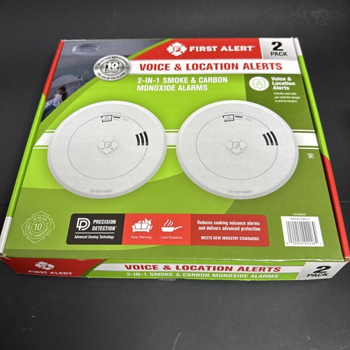 First Alert 2-in-1, Smoke & Carbon Monoxide Alarms with Voice Alerts (2 ...