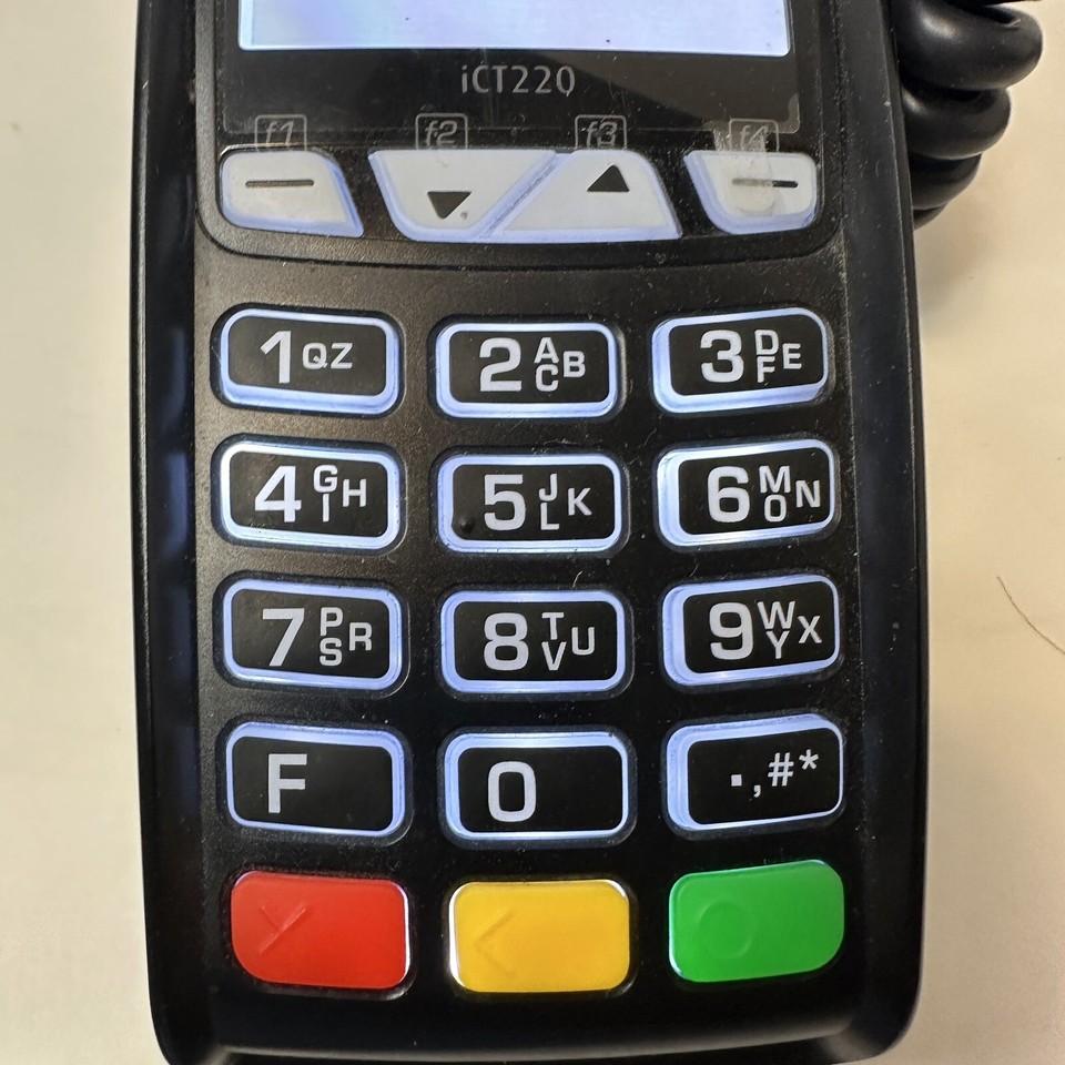 Credit Card Terminal POS Ingenico iCT220 With Power Adapter Power ...