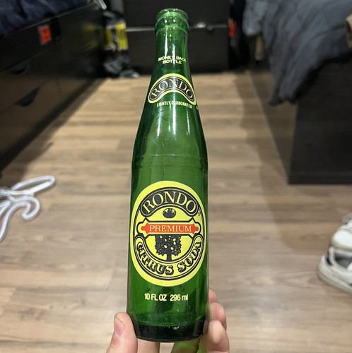Vintage Rondo Citrus Soda Bottle 10oz Unusual ACL Green Bottle | eBay