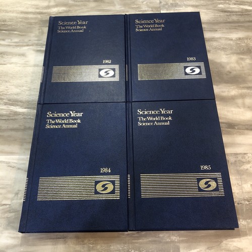 Science Year The World Book Science Annual Lot of 4 1982 To 1985 LIKE ...