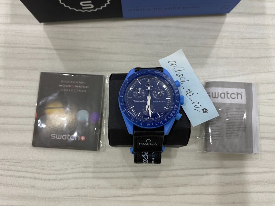 Swatch Mission To Neptune - Bioceramic Speedmaster Moon | eBay