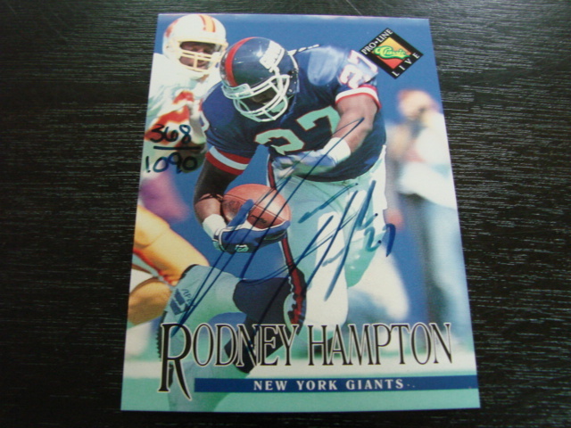 1994 Classic Pro Line Live Rodney Hampton Autograph / Signed Card (B42 ...
