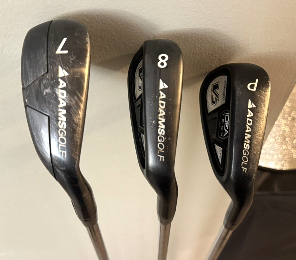 Adams Idea Tech Forged V3 Irons 7, 8 & PW Steel Shaft Regular Flex | eBay