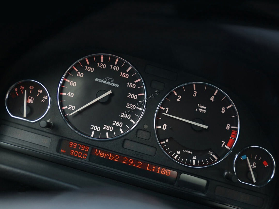 For Bmw 5 E34 1988-1996 Polished Aluminium Trim Rings Instrument ...