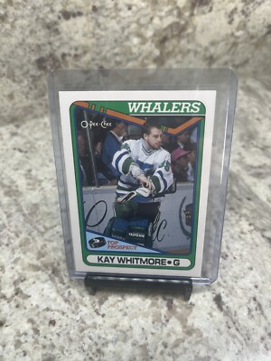 1990-91 O-Pee-Chee Kay Whitmore Rookie Top Prospect Hartford Whalers RC ...