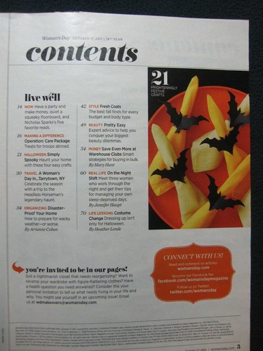 WOMAN'S DAY MAGAZINE OCTOBER 17, 2011 Halloween | eBay