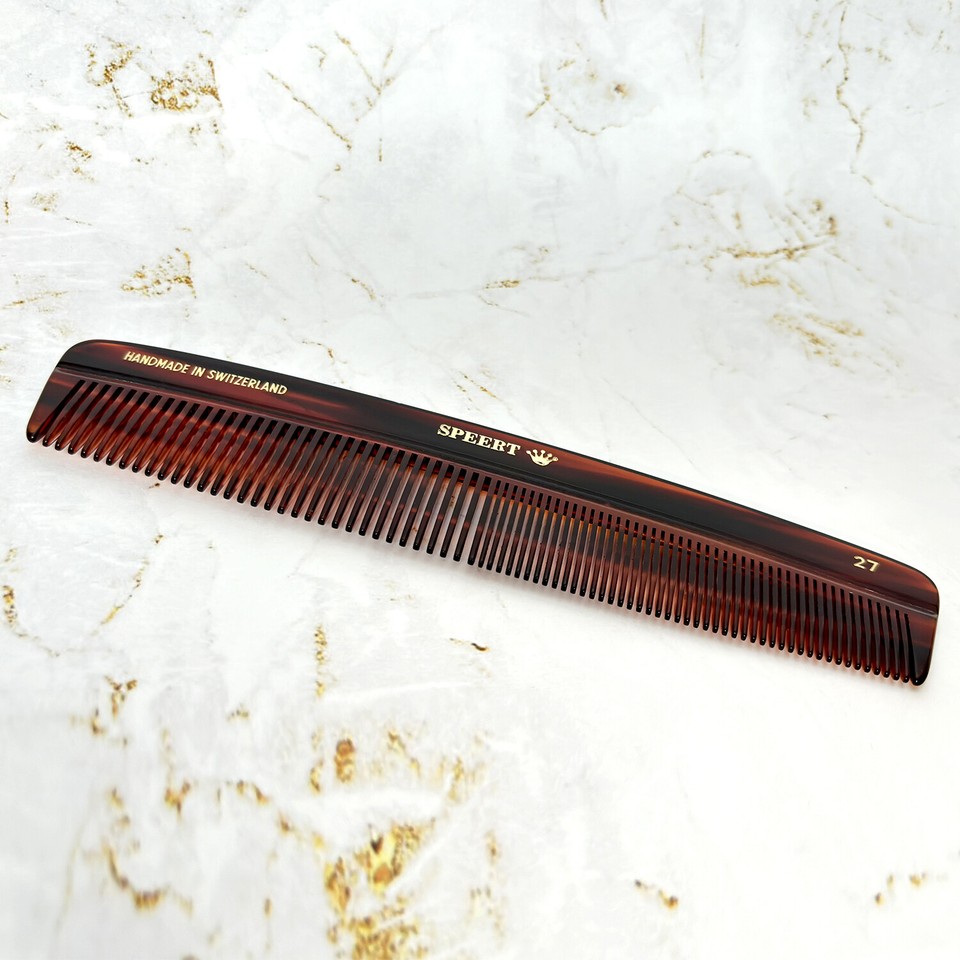 Speert Handmade Swiss European Comb Style #27 7"Inch Tort Brown Wide ...