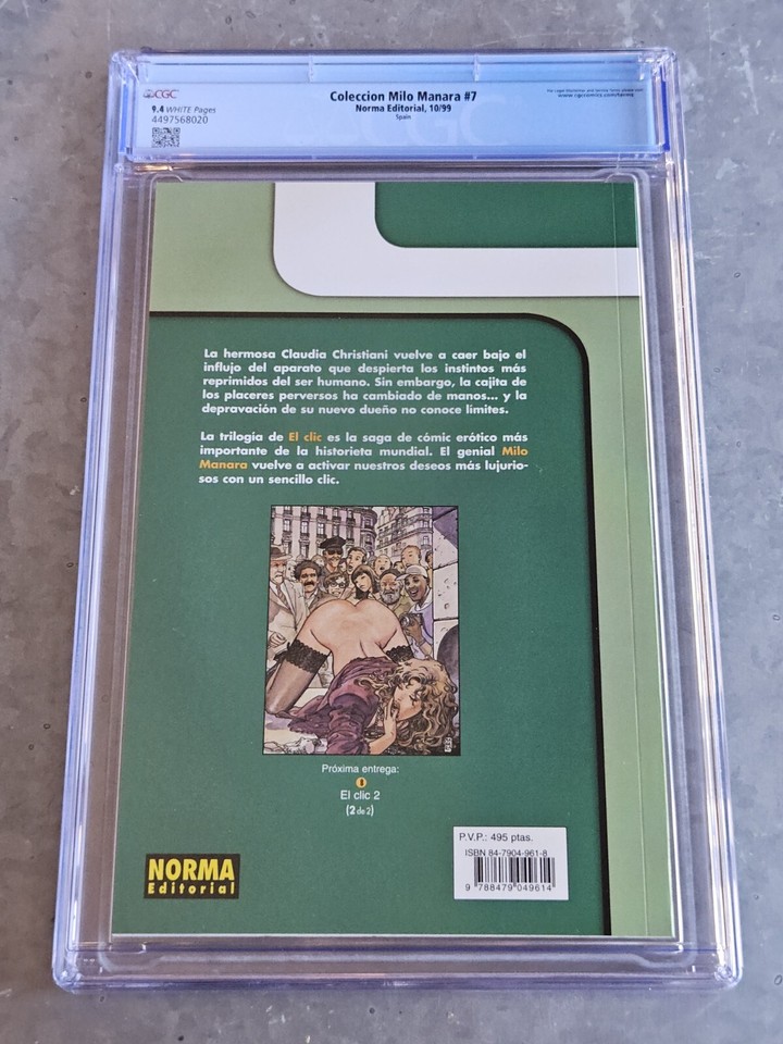 El Clic 2 #1 - SPAIN Comic CGC 9.4 - Ghosty 1999 MILO MANARA | eBay