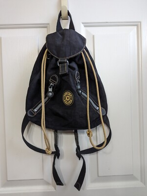 Kipling black tie small travel backpack | eBay
