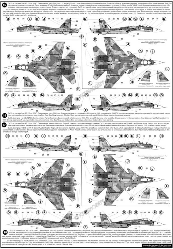 Begemot decal 1/48 Sukhoi Su-33 Sea Flanker (Flanker D) Decals | eBay