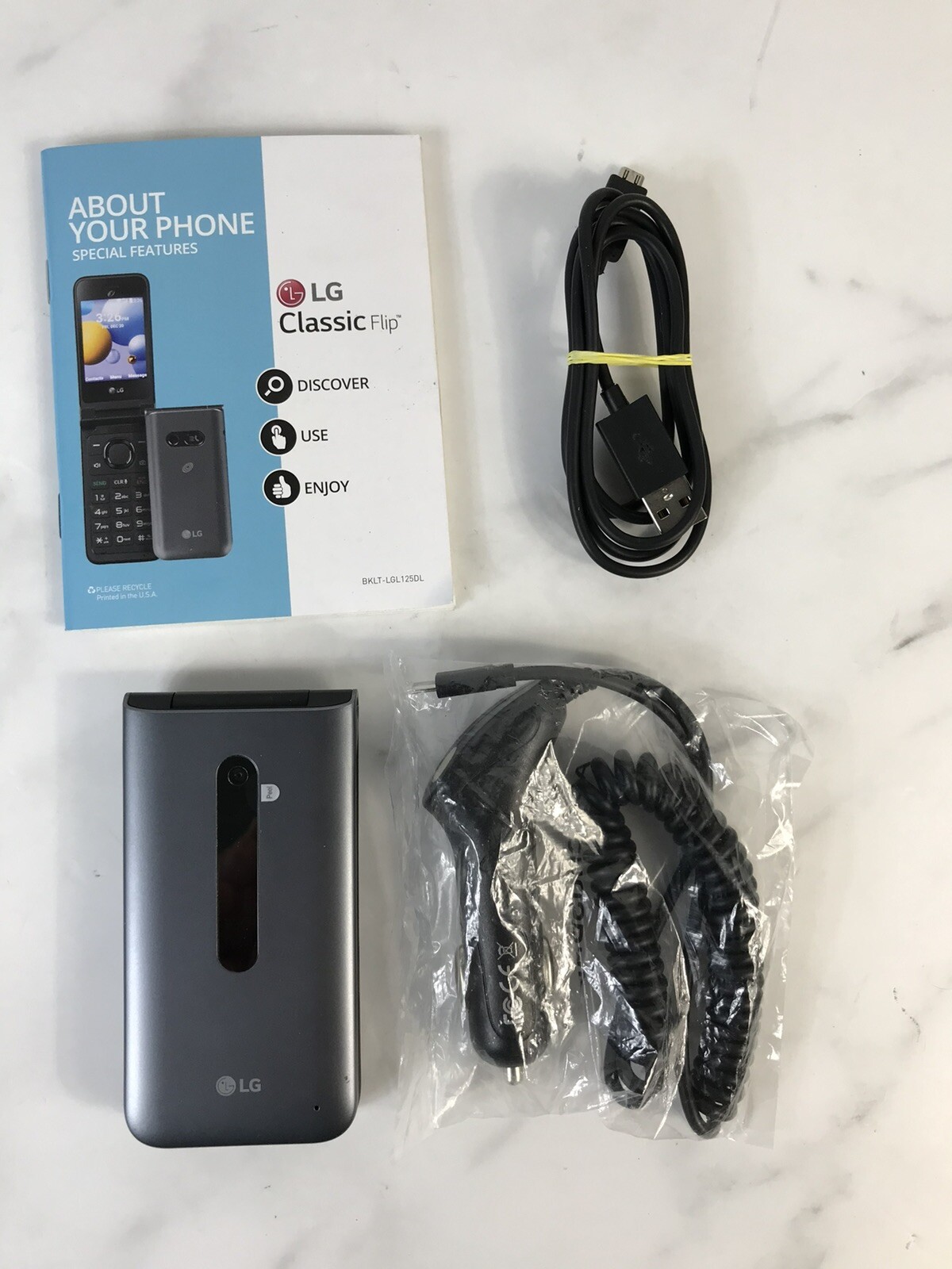 LG Classic 4G VoLTE 8GB Prepaid Basic Flip Phone TracFone (L125DL) | eBay