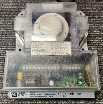 Silent Knight SD505-ADHR Duct Detector Assembly w/ Head, Tested, Free ...