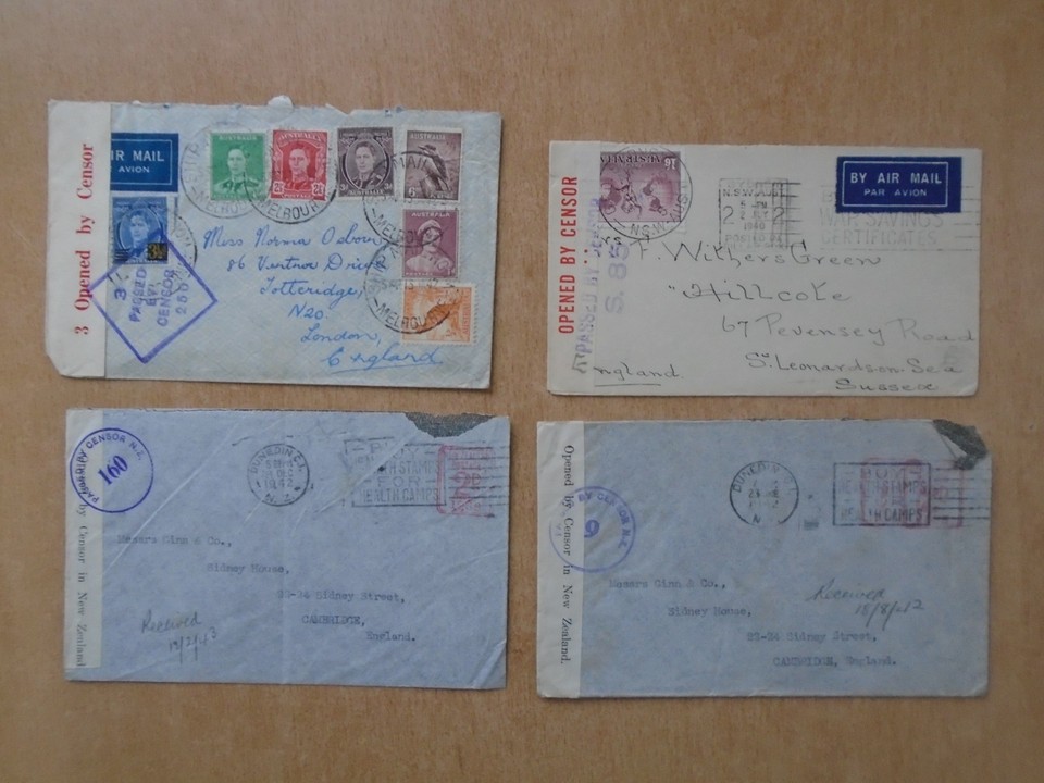 Censored Mail - 62 x worldwide covers, mostly WWII & a few from WWI era ...