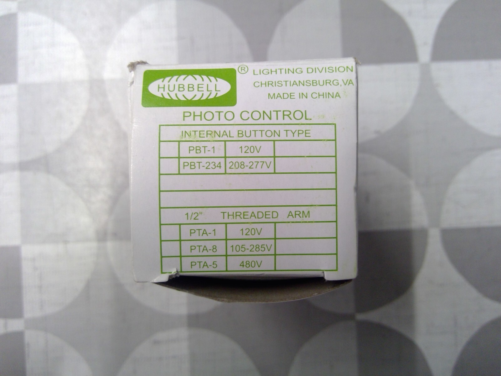 Hubbell PBT-1 120V Button Type Photocontrol **Free Shipping** | eBay