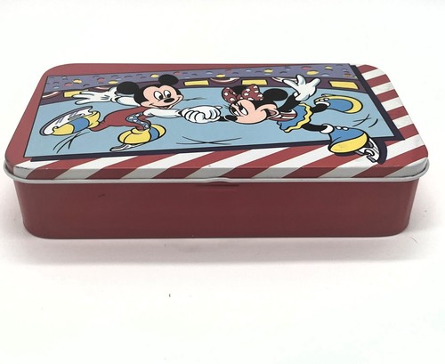 Vintage Mickey and Minnie Mouse Tin Pencil Box Trinket The Tin Box Co ...
