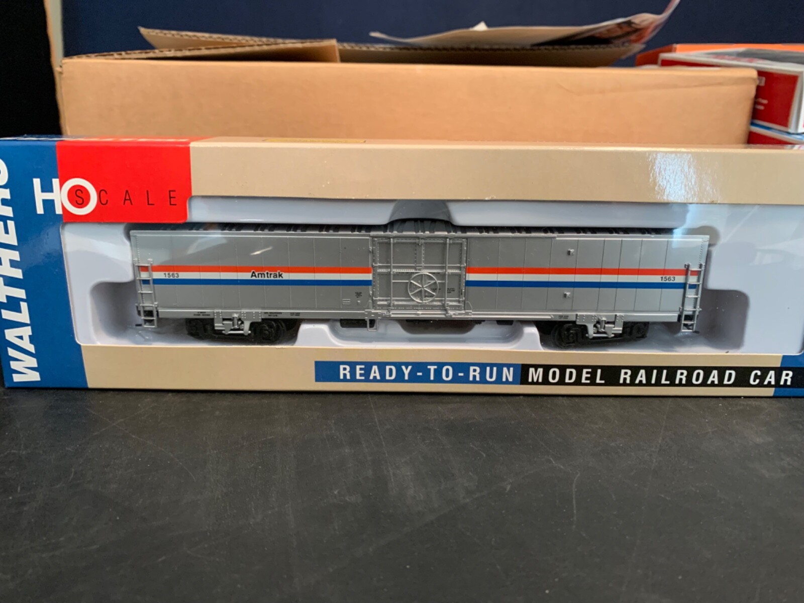 VINTAGE Walther's 60' Material Handling Car Amtrak 1563. Amtrak Ph. lll ...