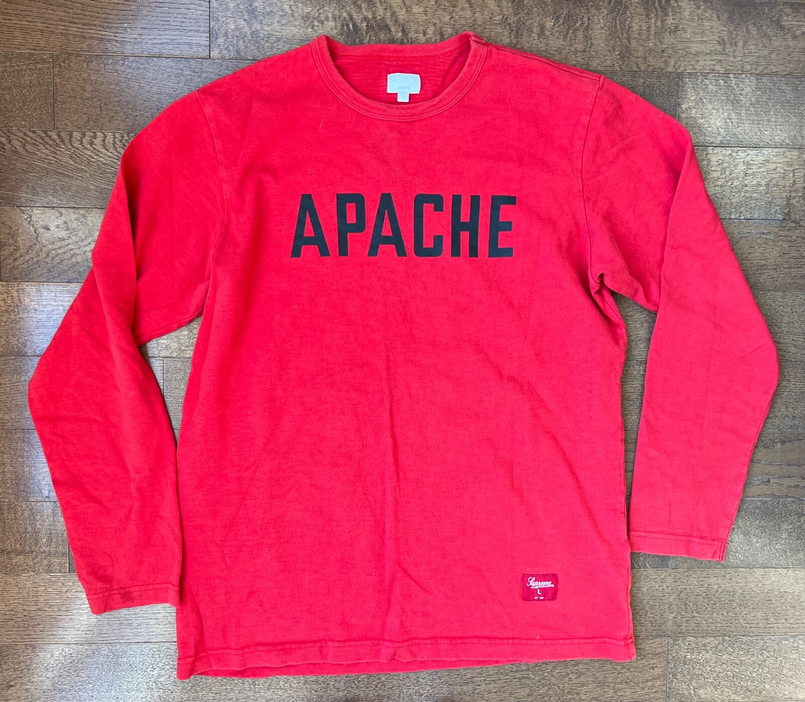 RARE Vintage Supreme Apache Long Sleeve T Shirt Red L… - Gem