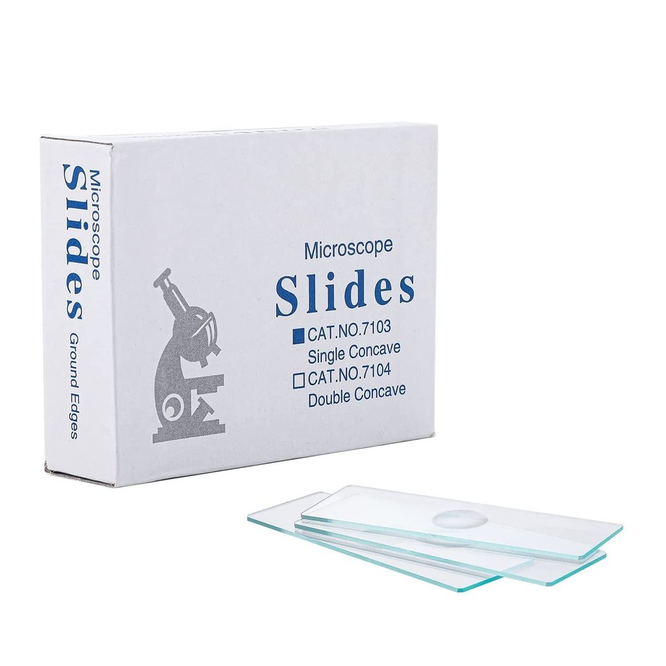 Microscope Slides Concave Single concave 50Pc Glass Slide Single ...
