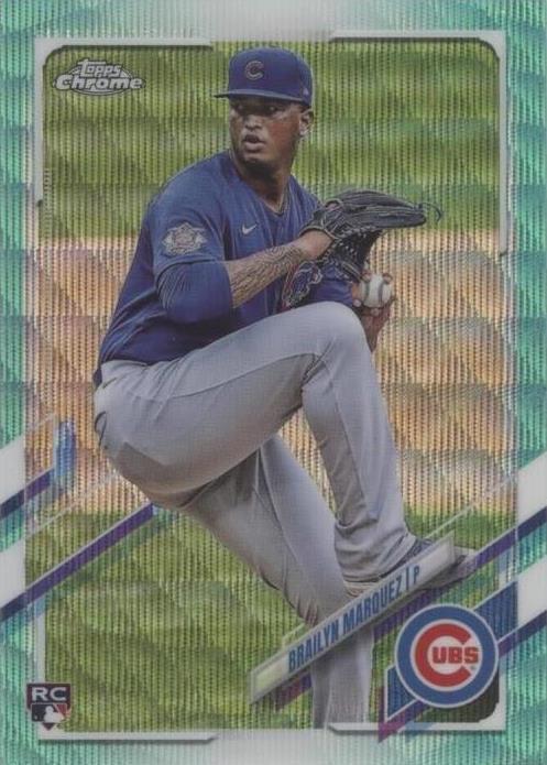 2021 Topps Chrome - Brailyn Marquez #26 Aqua Wave Refractor /199 (RC ...