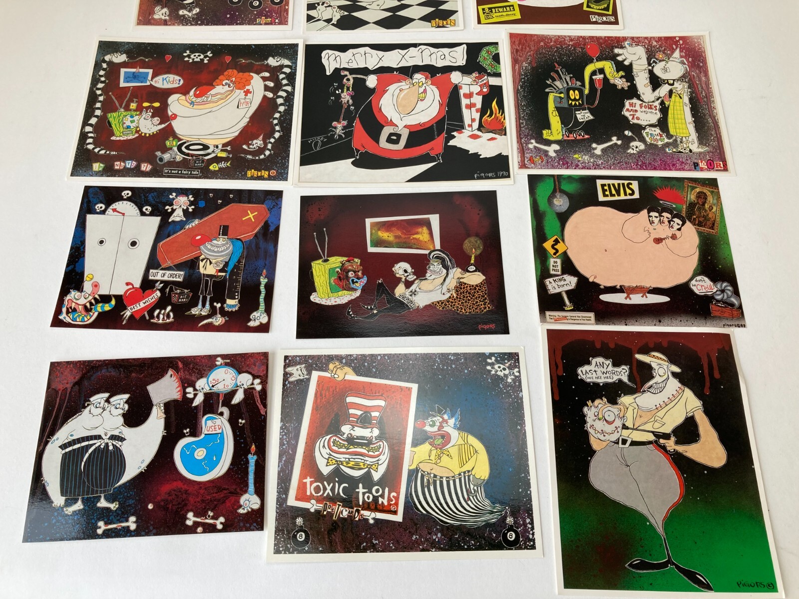Vintage Eric Pigors Toxic Toons Postcards 1990 | eBay