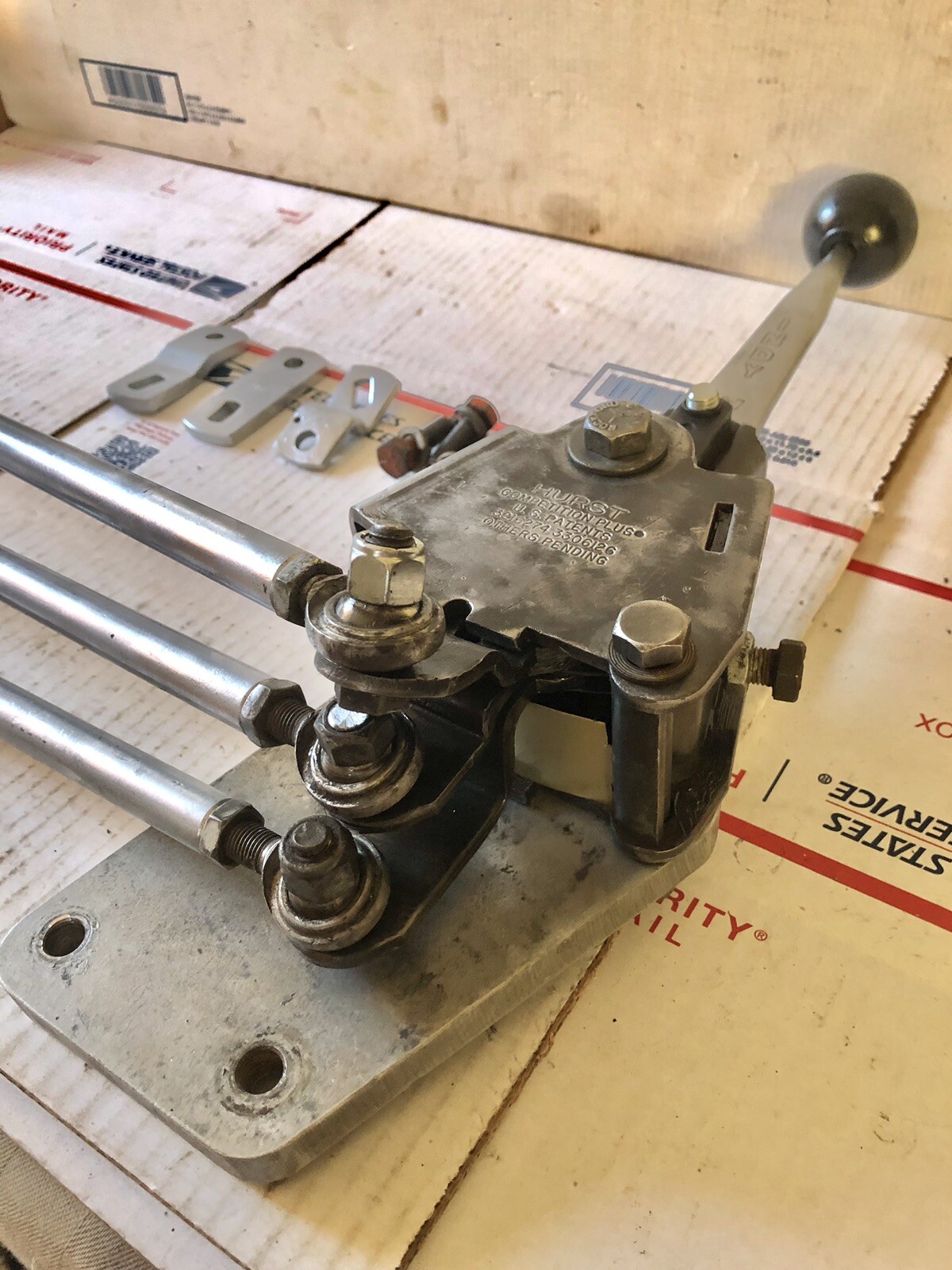 Hurst 4 Speed Shifter w/lightening Rods.. Muncie/Borg Warner | eBay