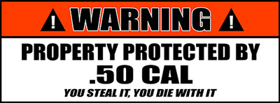 50 CAL Ammo Ammunition Funny Warning Stickers Decals 2 PACK 054 | eBay