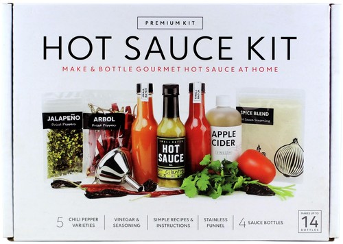 Premium Hot Sauce Making Kit, 5 Varieties of Peppers, Jalapeno Habanero ...