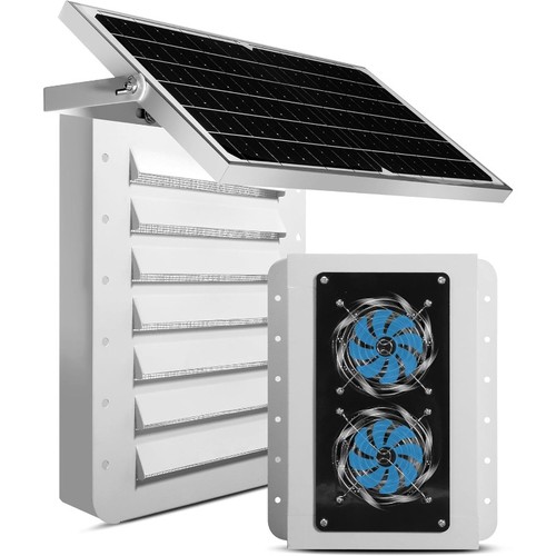 Shipping Container Solar Vent Kit,15W Solar Panel, Double Fans Design ...